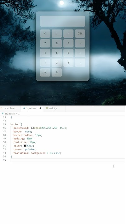 Calculator - HTML, CSS & JS #shorts - YouTube
