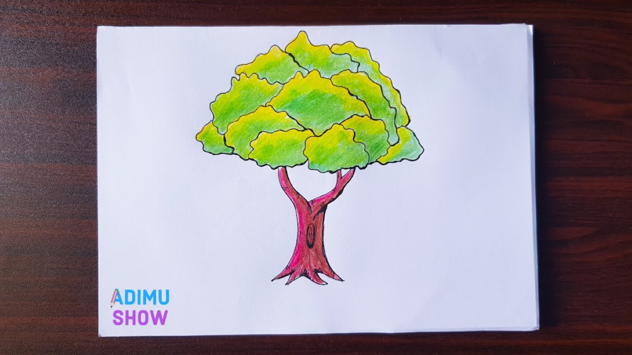 How to draw a tree | step by step tutorial 🌳 - YouTube