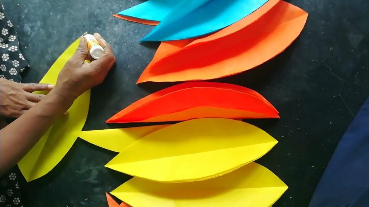 pindi perunnal flower making /pindi decoration/origami / paper craft/paper craft ideas /DIY# ...