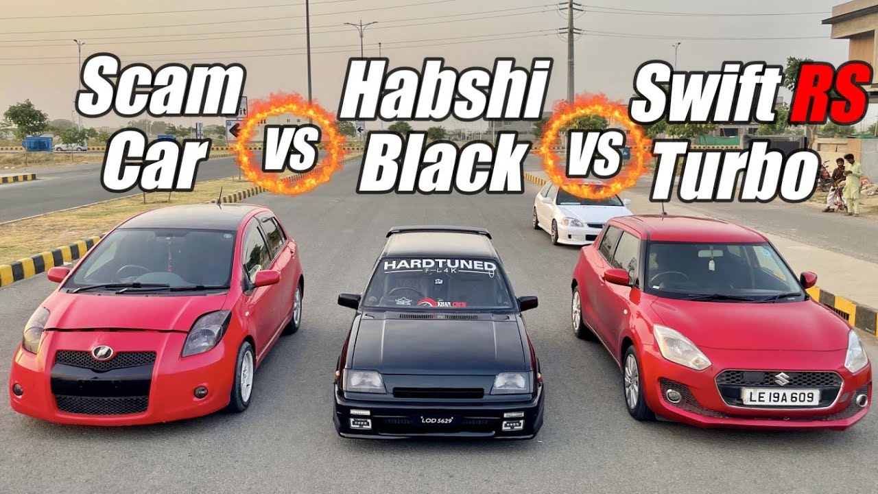 Habshi Black vs Scam Car Vs Swift RS Turbo 🔥 Team 4K - YouTube