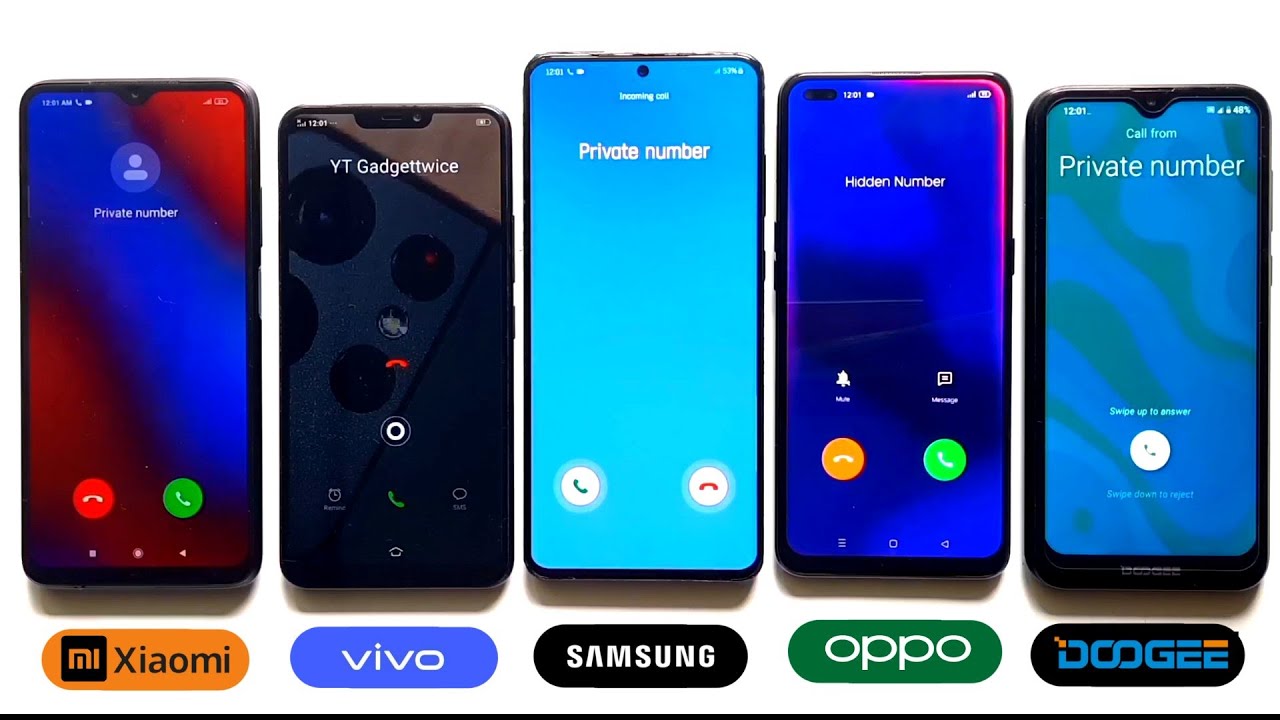 Five Phone incoming call at same time - YouTube