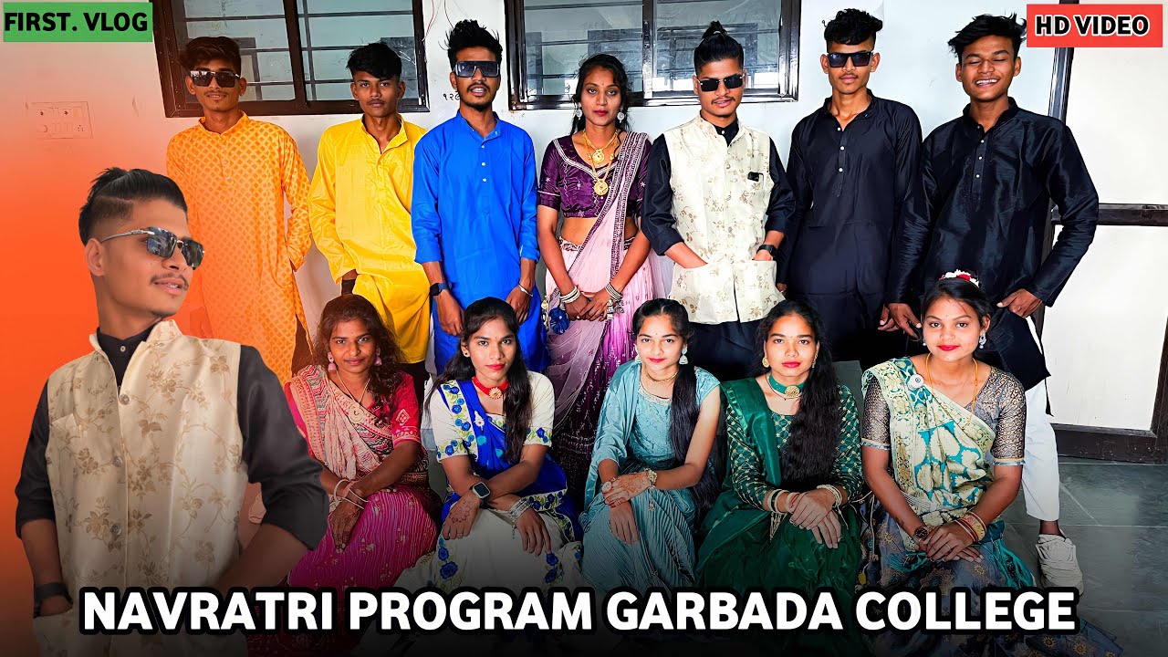 Navratri Program Garbada College || 2k23 My First Vloge || Pappu Ganava ...