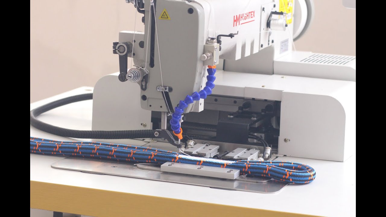 7273PLK automatic climbing rope stitching machine to India - YouTube