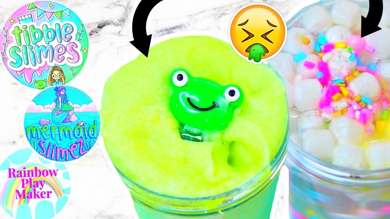 100% HONEST FAMOUS SLIME REVIEW!! TIBBLE SLIMES, MERMAID SLIMEZ, RAINBOWPLAYMAKER - YouTube