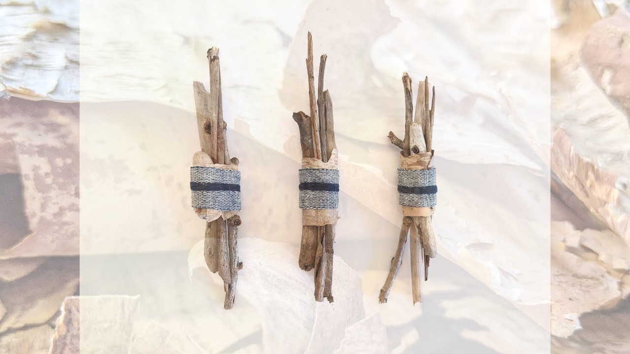 Bark, twigs, driftwood, fabric, and thread - YouTube