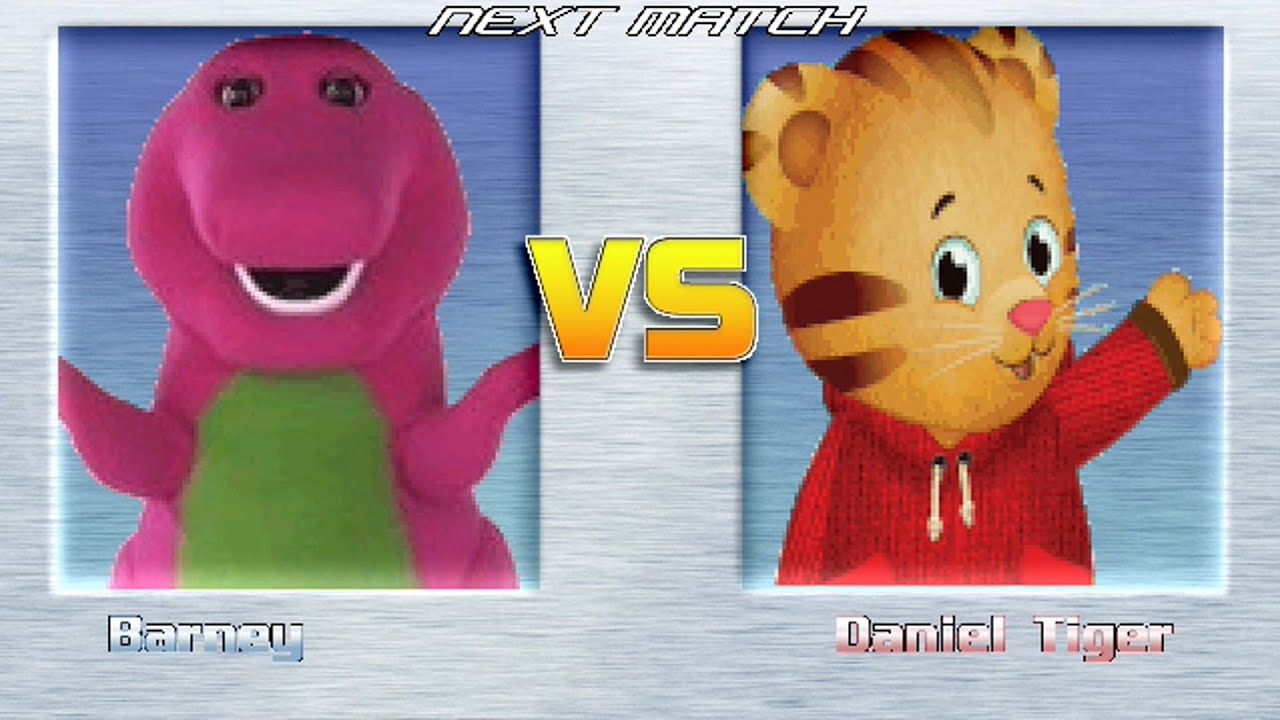 M.U.G.E.N BATTLES | Barney vs Daniel Tiger | Barney & Friends vs Daniel ...