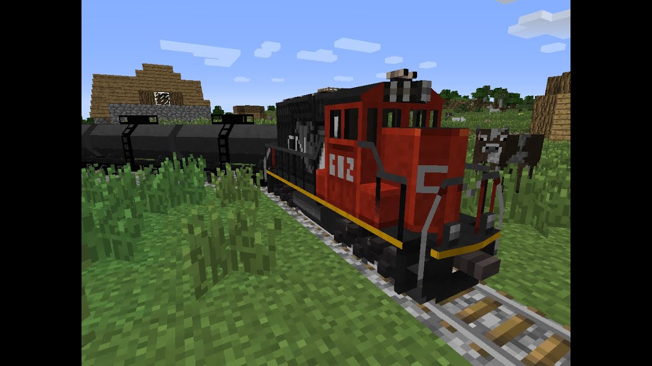 Minecraft TrainCraft Mod Showcase: SD40-2 CN ft: Oil Tanks - YouTube