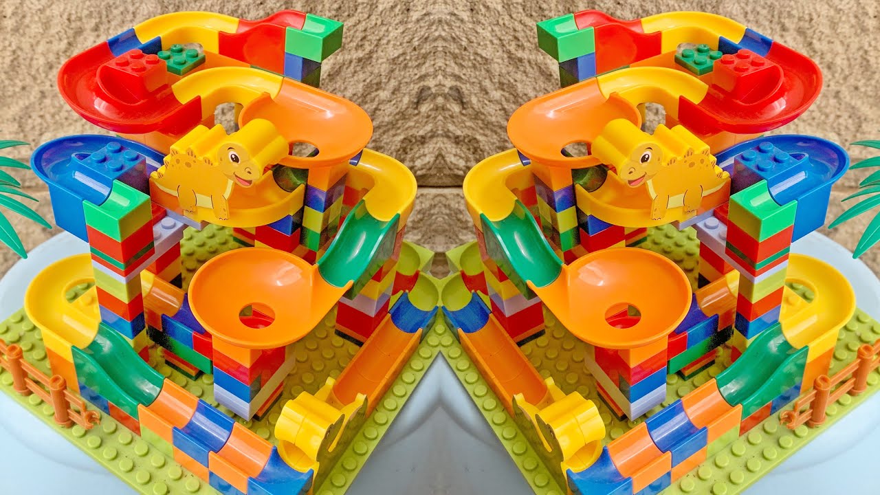 19 minutes satisfying marble run ASMR blocks 🤩 oddly satisfying ASMR ...