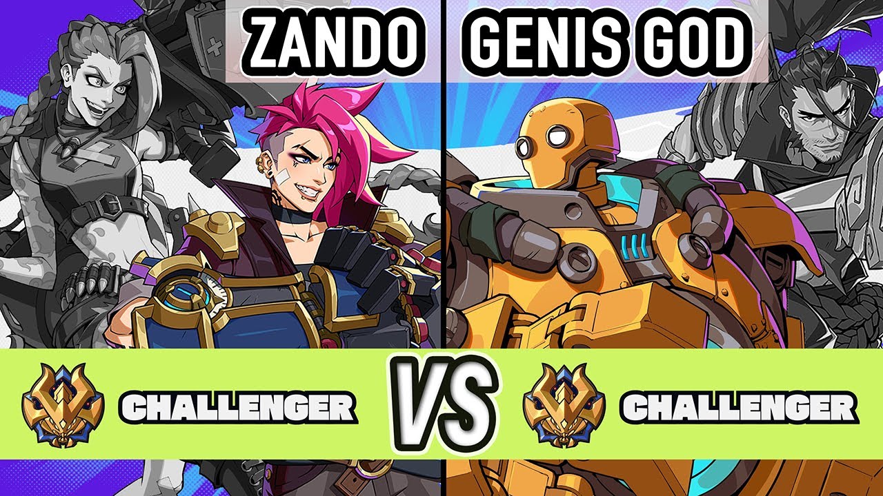 2XKO Zando (Jinx / Vi) vs Genisgod (Blitzcrank / Yasuo) High Level ...