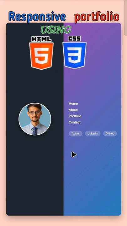 Responsive portfolio Page using html & css #codingshorts #webdevelopement - YouTube
