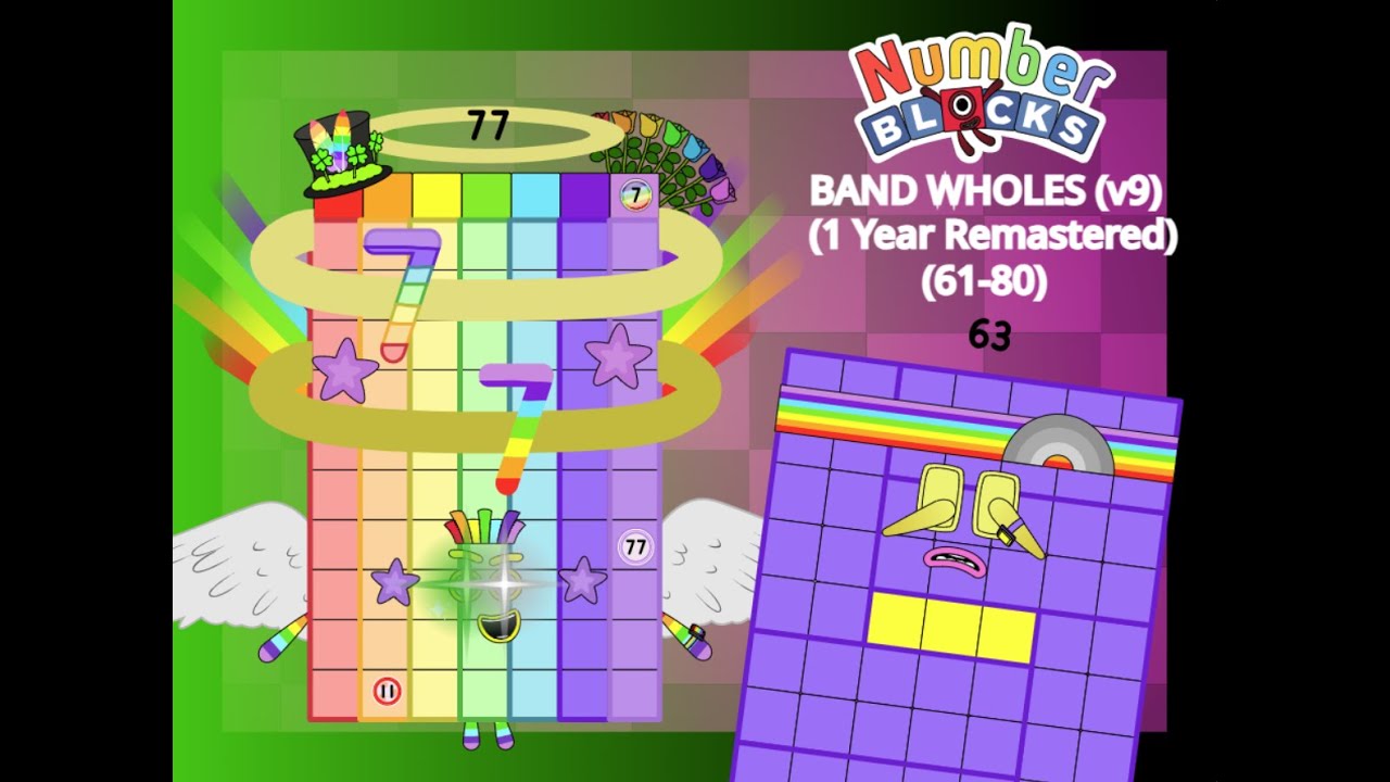 NumberBlocks Band Wholes (v9) (1 Year Remastered) (Part4) (61-80) - YouTube