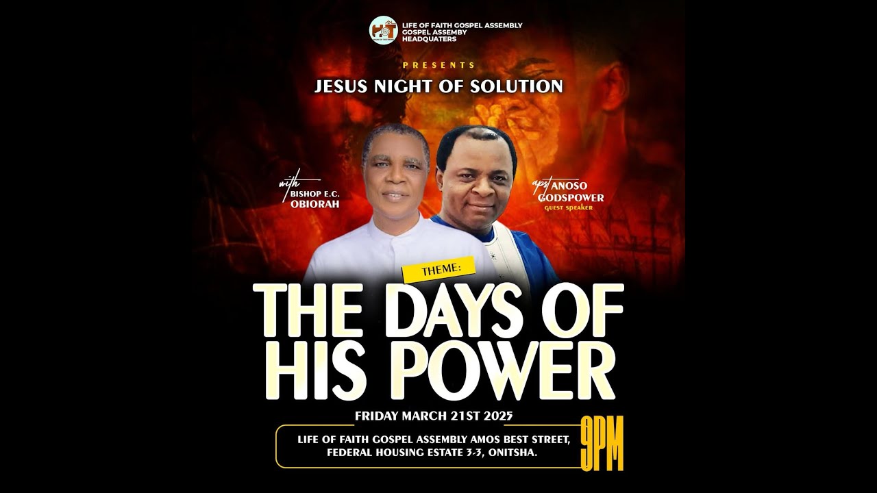 Jesus Night of Solution || The days of His Power || 21-03-2025 || with ...