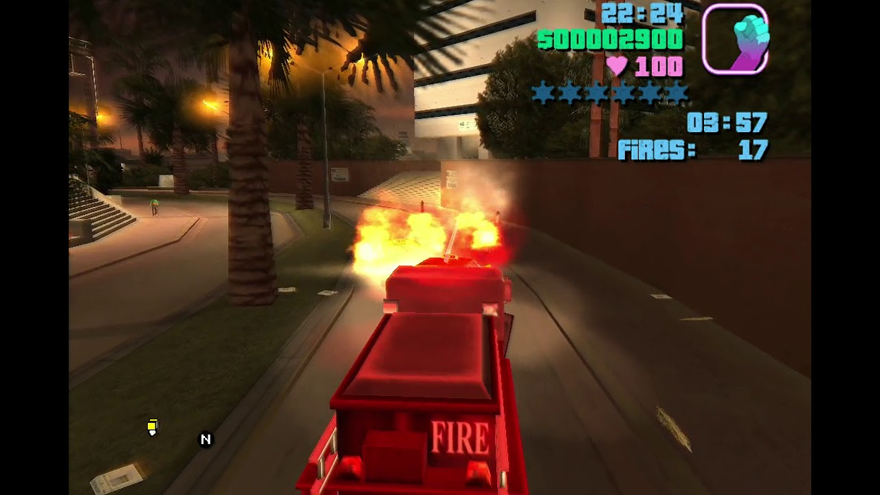 GTA Vice City - How to Get Firetruck Early + Firefighting level 1 - 12 ...