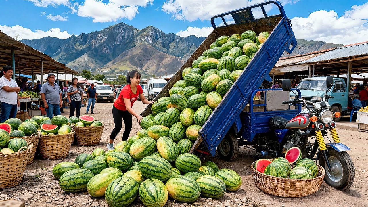 Harvest 100Kg Giant Forest Watermelons - Enjoy Delicious Grilled ...