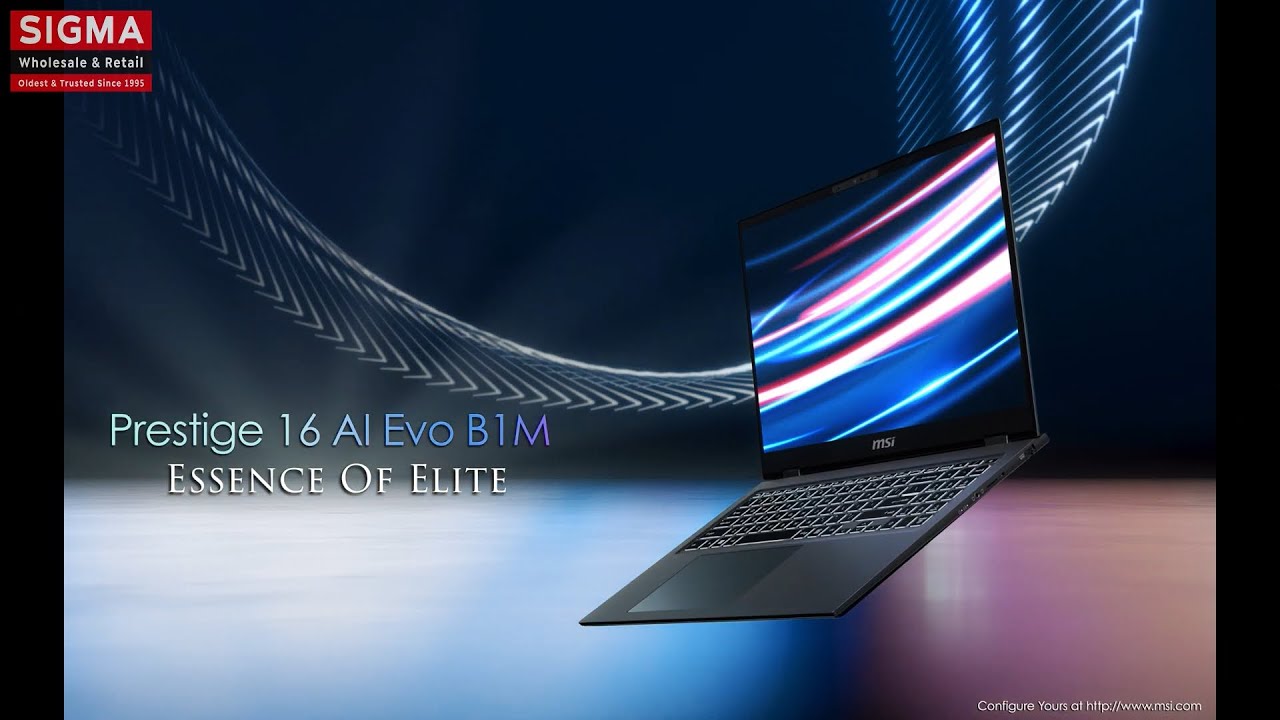 MSI - Prestige 16 AI Evo B1M - The Essence of Elite - YouTube