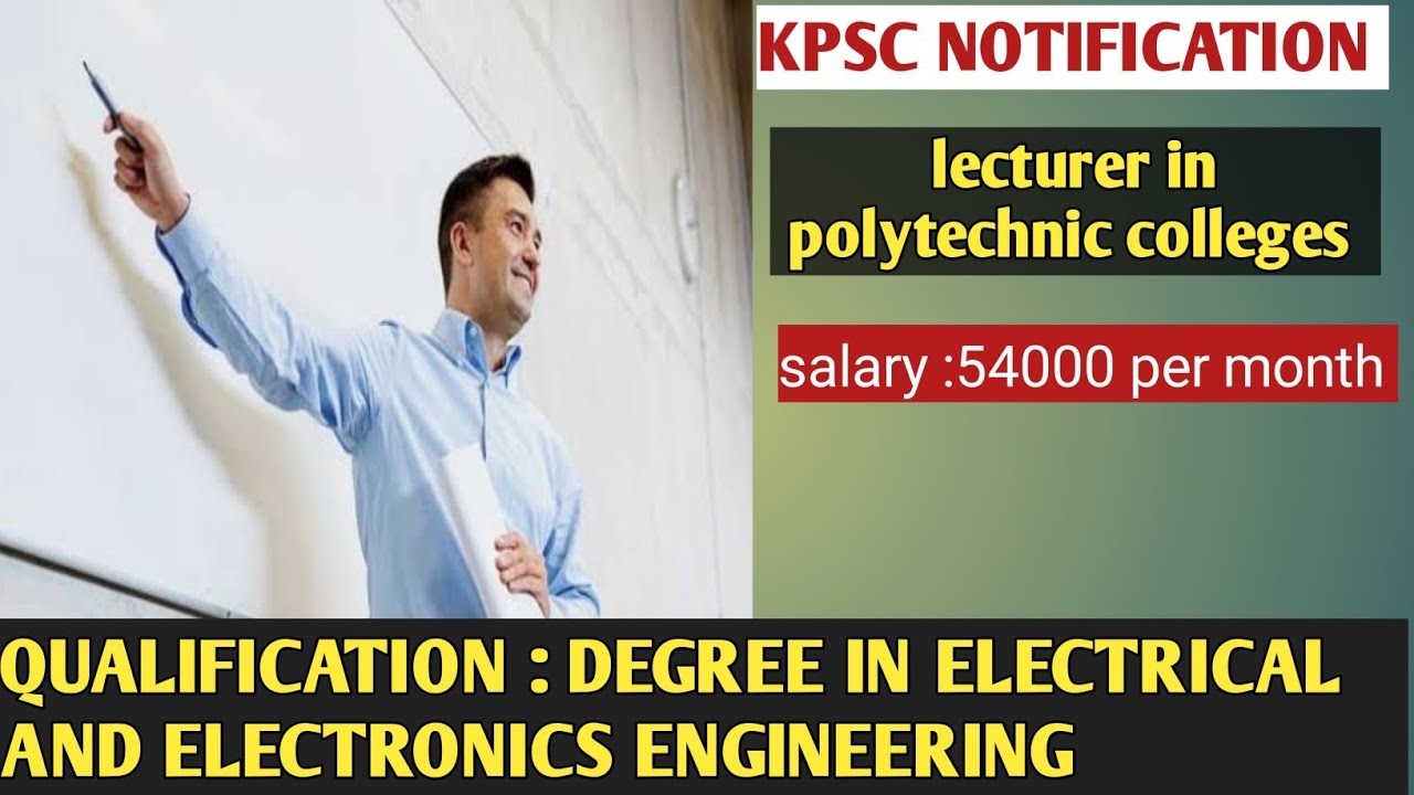 LECTURER IN GOVERNMENT POLYTECHNIC COLLEGES IN KERALA - YouTube