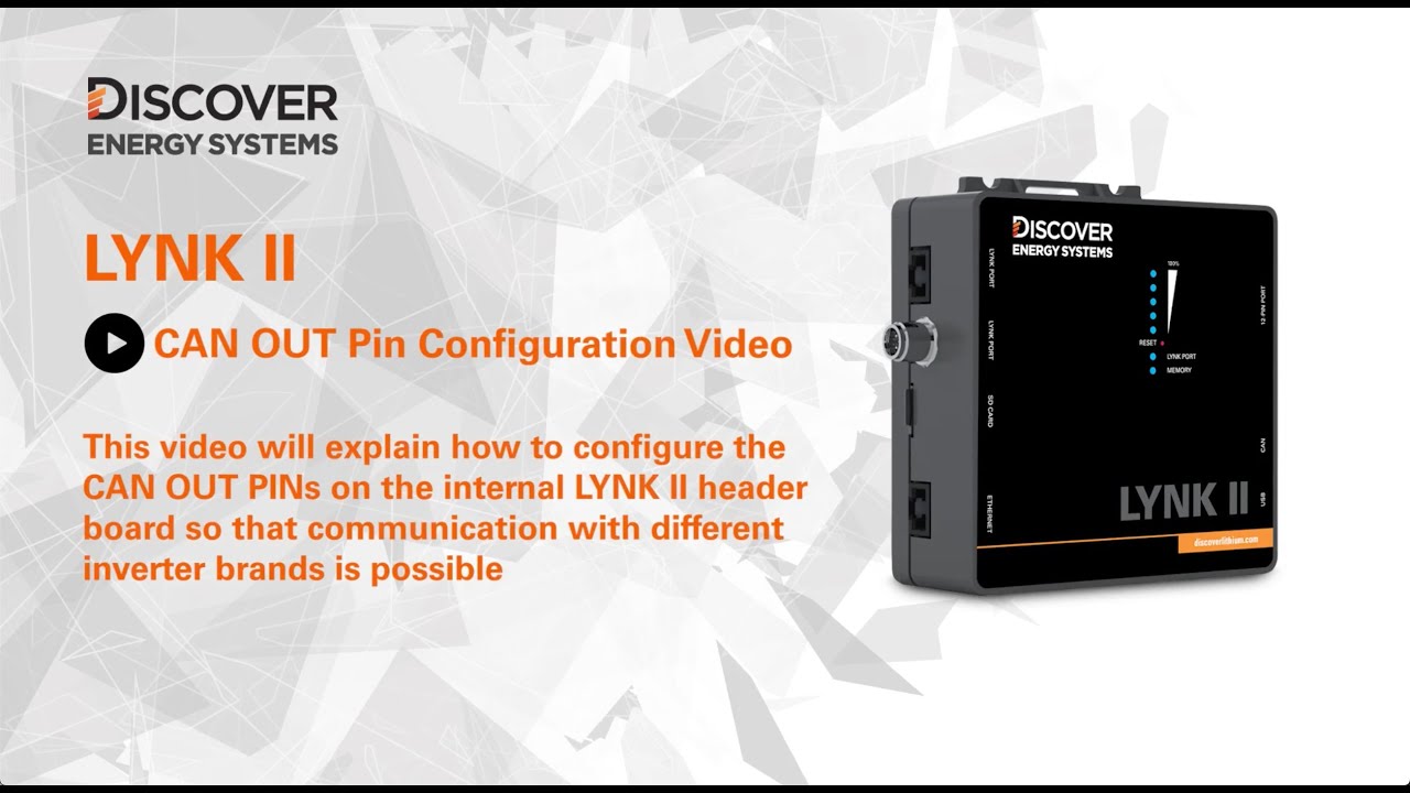LYNK II CAN OUT Pin Configuration Video - YouTube