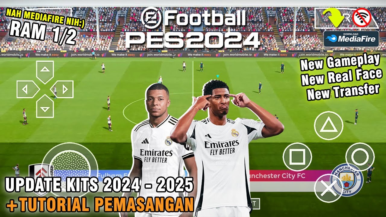 INI BARU KEREN🔥 Real Face Cuy🔥 eFootball PES 2024 PPSSPP New Kits 24/25 ...