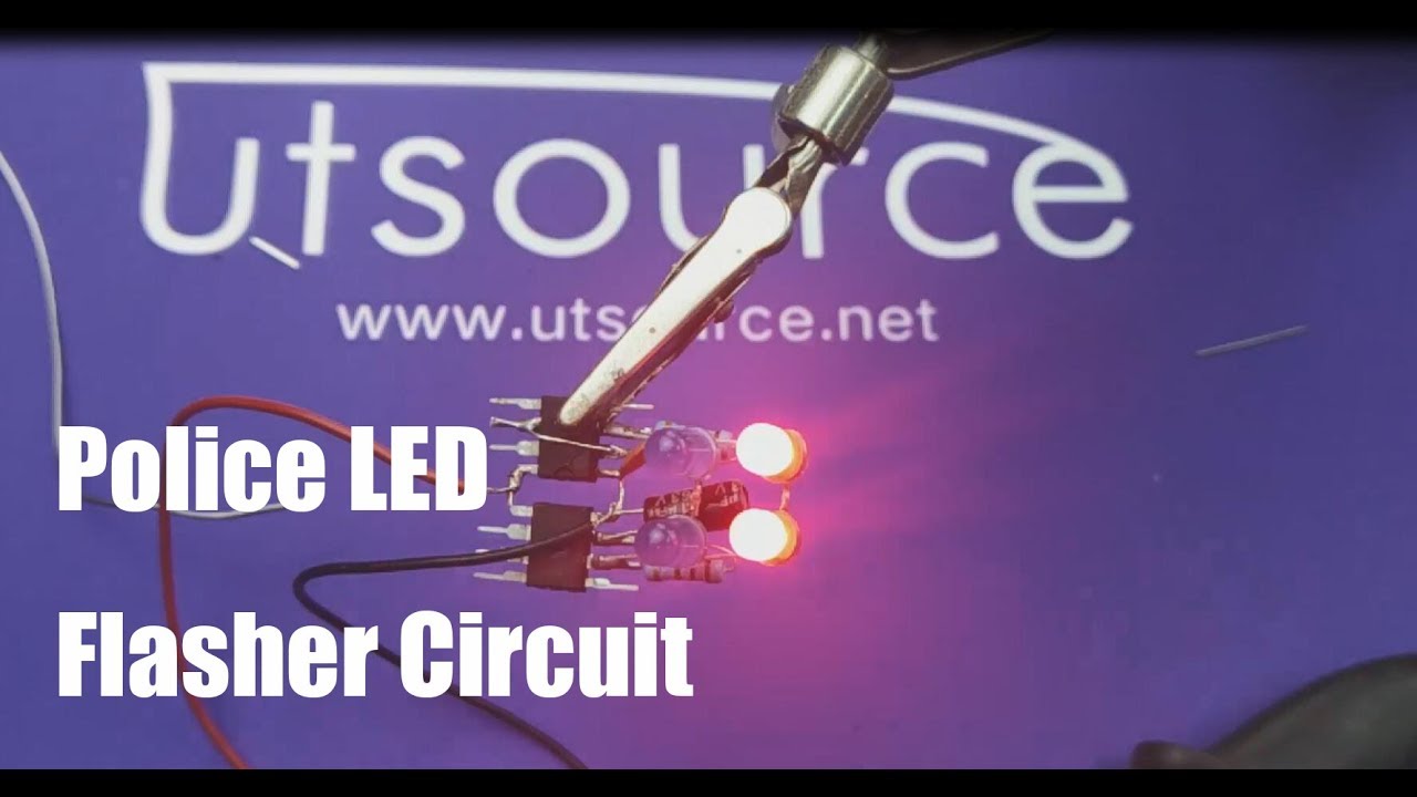How To Make POLICE LED FLASHER? / Police LED Flasher Circuit - YouTube