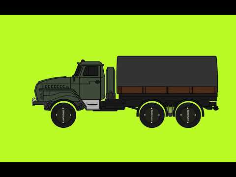 Military Soldier Truck Green Screen