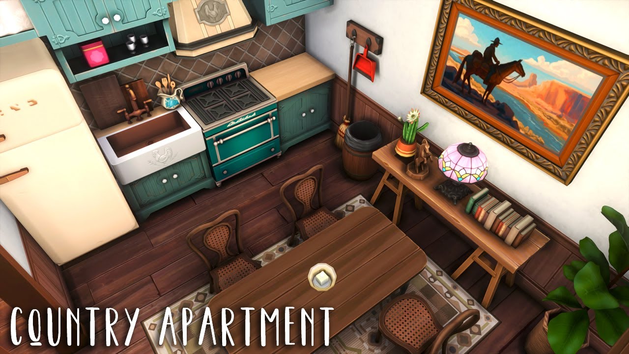 Country Apartment 🐴🌵...(Sims 4 Speed Build) - YouTube
