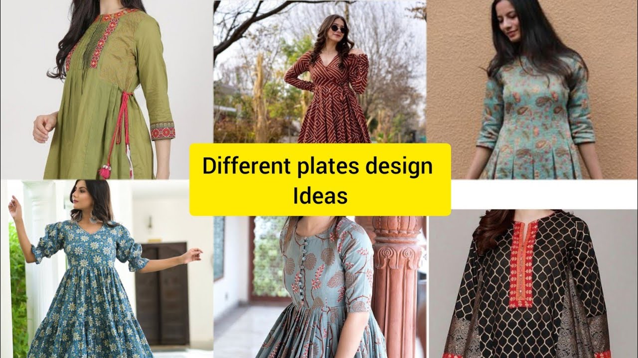Stylish trendy different plates design on Kurtis/ frocks/kameez ideas ...
