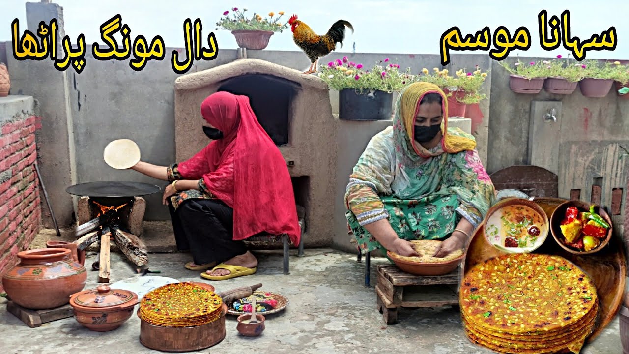 Mong dal paratha|Green gram bean paratha with special rajhastani raita ...