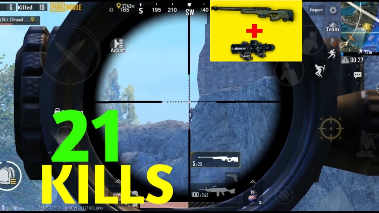 MOST AWM + 8X SCOPE GAMEPLAY | 21 KILLS | SOLO VS SQUAD | PUBG MOBILE ...