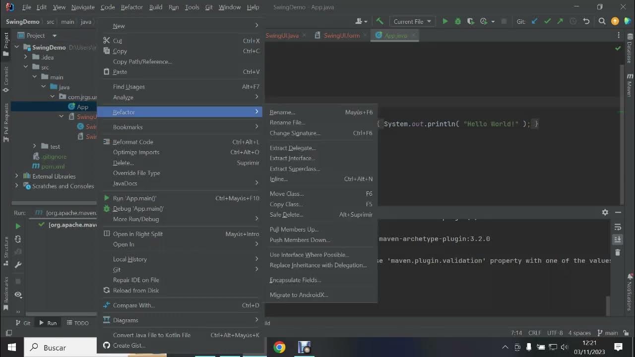 Creación de una aplicación swing con IntelliJ IDEA - YouTube