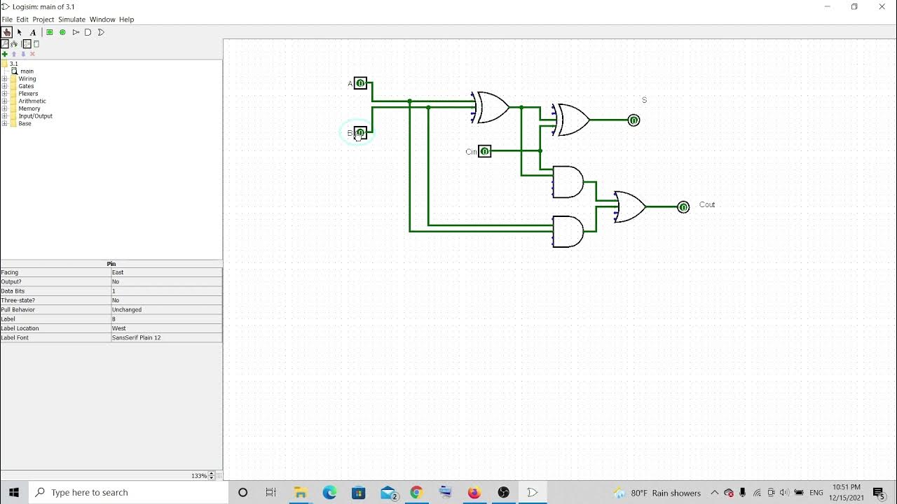 full adder logisim - DSD EX1 - YouTube