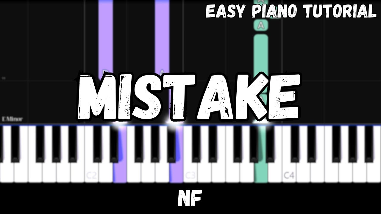 NF - Mistake (Easy Piano Tutorial) - YouTube