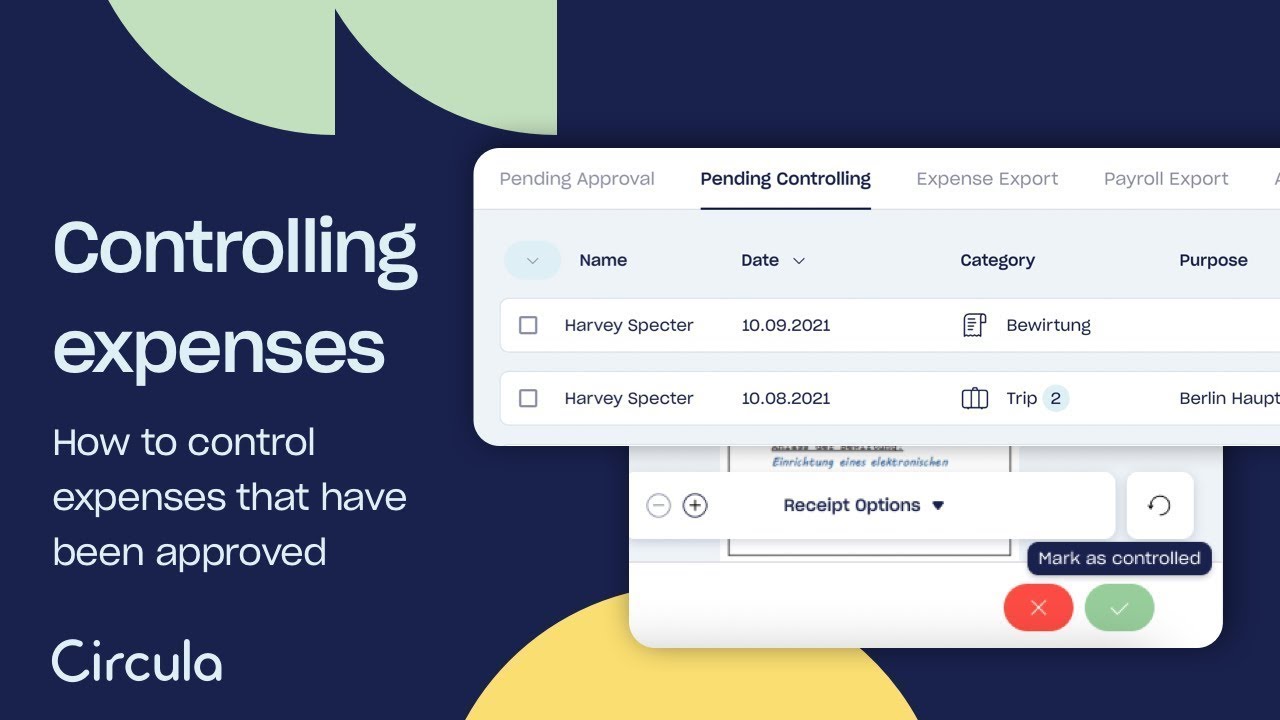 Controlling an expense in 1 click | Circula - YouTube