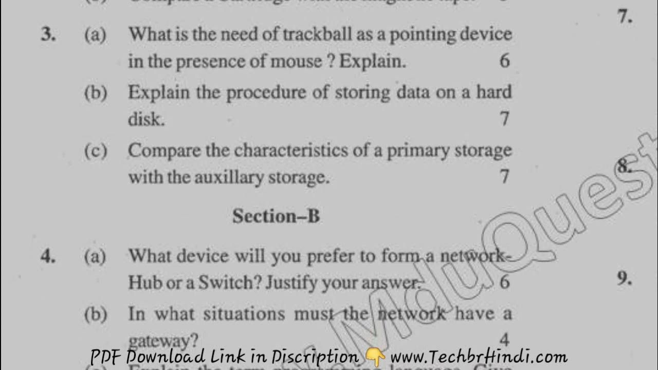 BTech 1st Sem Fundamentals of Computer & Programming in C Question ...