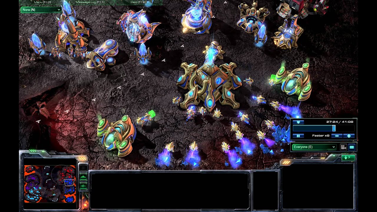 starcraft 2 mothership ownage! - YouTube