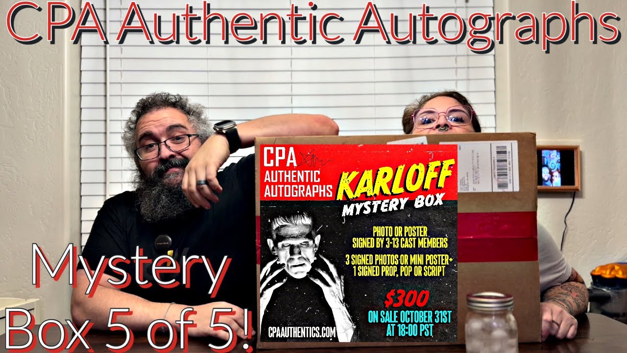 CPA Authentic Autographs $300 Karloff Horror Autograph Mystery Box ...