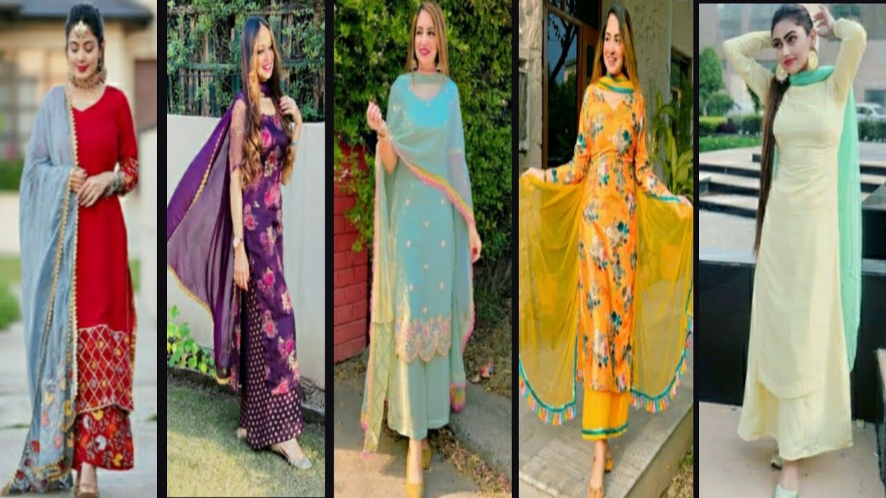 New Plazo Suits Collection/Trendy Colour Combination Ideas/Plazo Suits ...