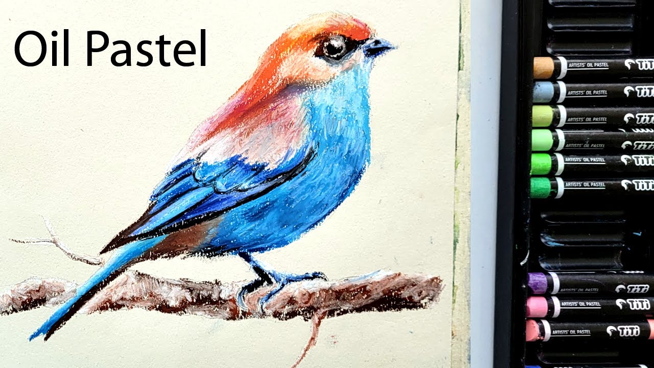 A bird painting with oil pastel| #BirdArt #OilPastel #AvianBeauty # ...
