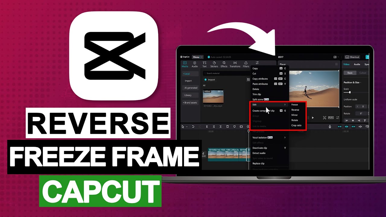 How to Use Reverse and Freeze Frame in Capcut | CapCut Video Editing Tutorial - YouTube