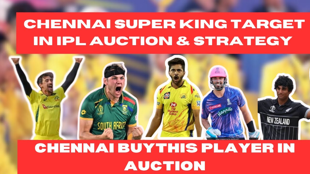 IPL 2024 : Chennai Super Kings Ipl Auction Strategy || Chennai Super ...