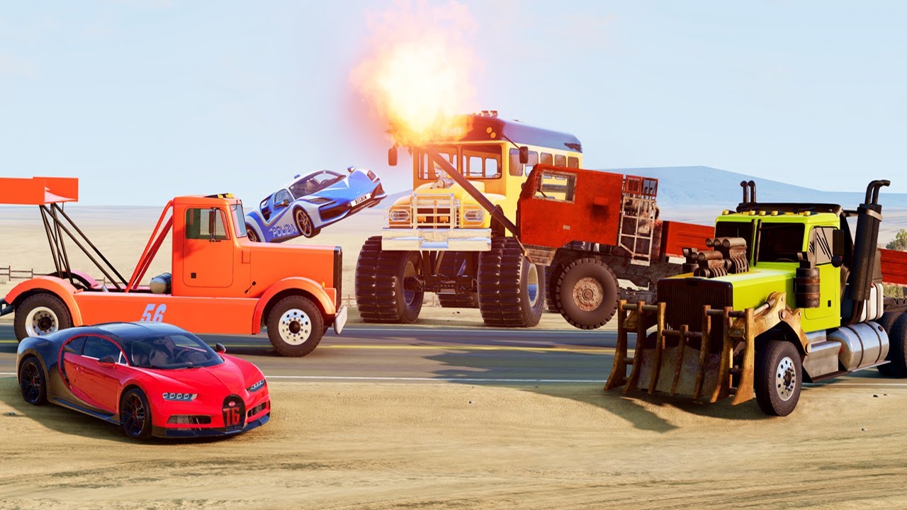Episode 1 - Race for Desert - 8X8 Heavy Truck Team VS Sports Car and ...