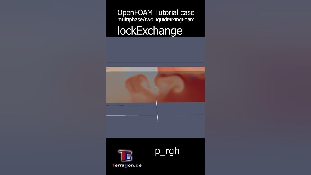 OpenFOAM CFD Tutorial case: lockExchange r_pgh - #fluiddynamics #fluidmechanics - YouTube