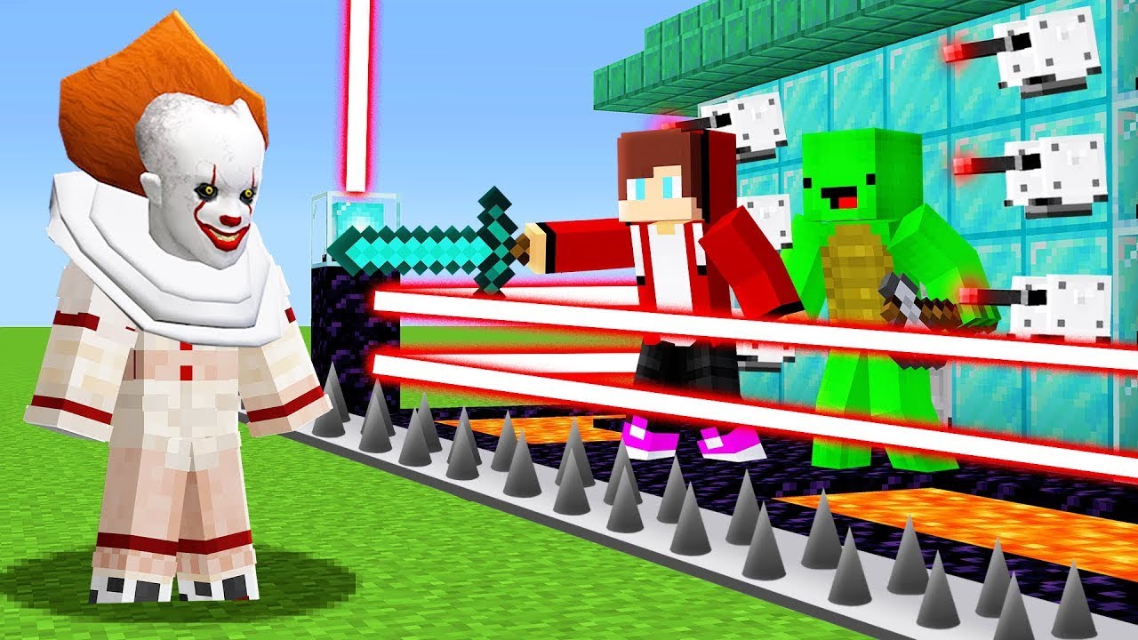 PENNYWISE CLOWN vs Security House in Minecraft Maizen JJ and Mikey ...