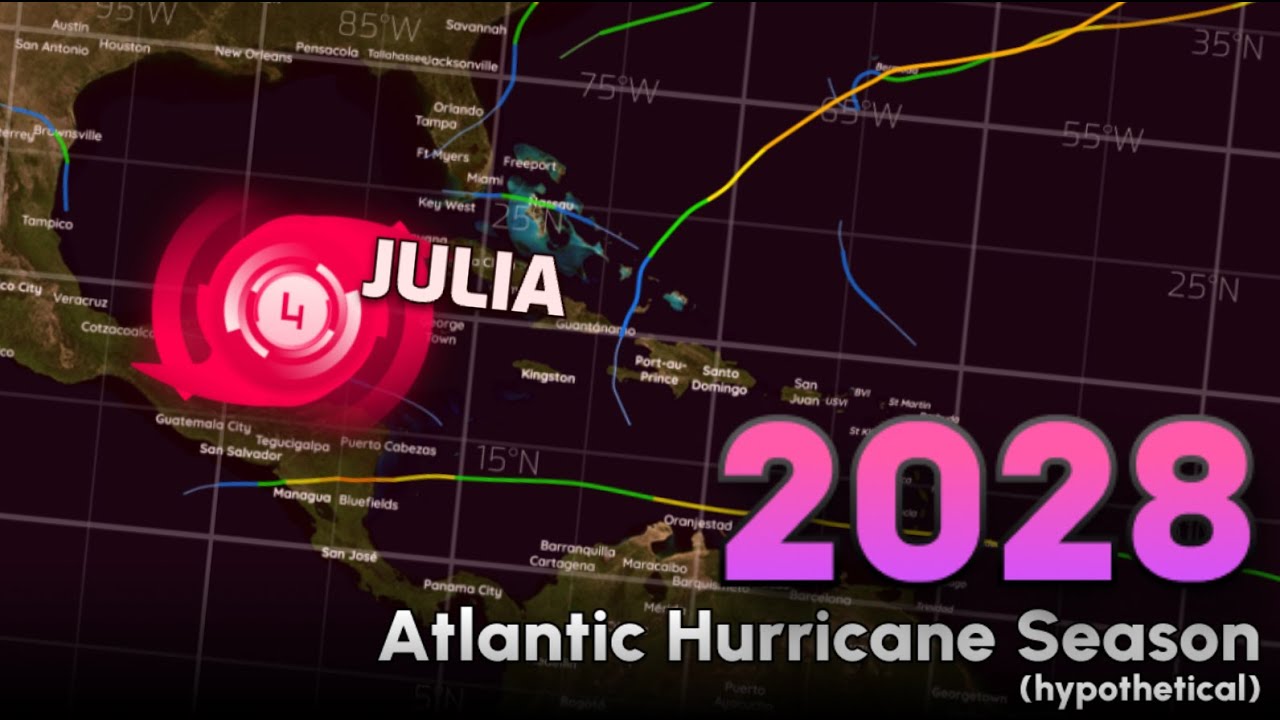 2028 Hypothetical Atlantic Hurricane Season Animation - YouTube