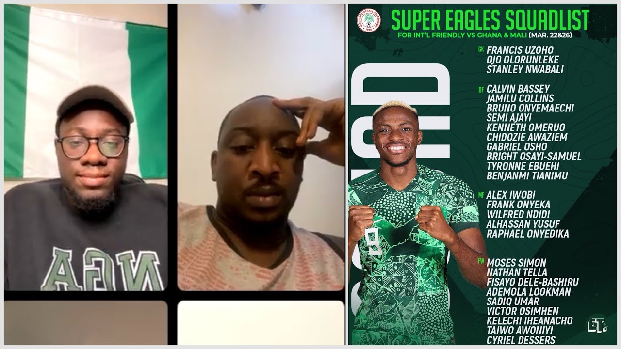 Discussing the Super Eagles 27-man squad to face Ghana & Mali | Luton ...