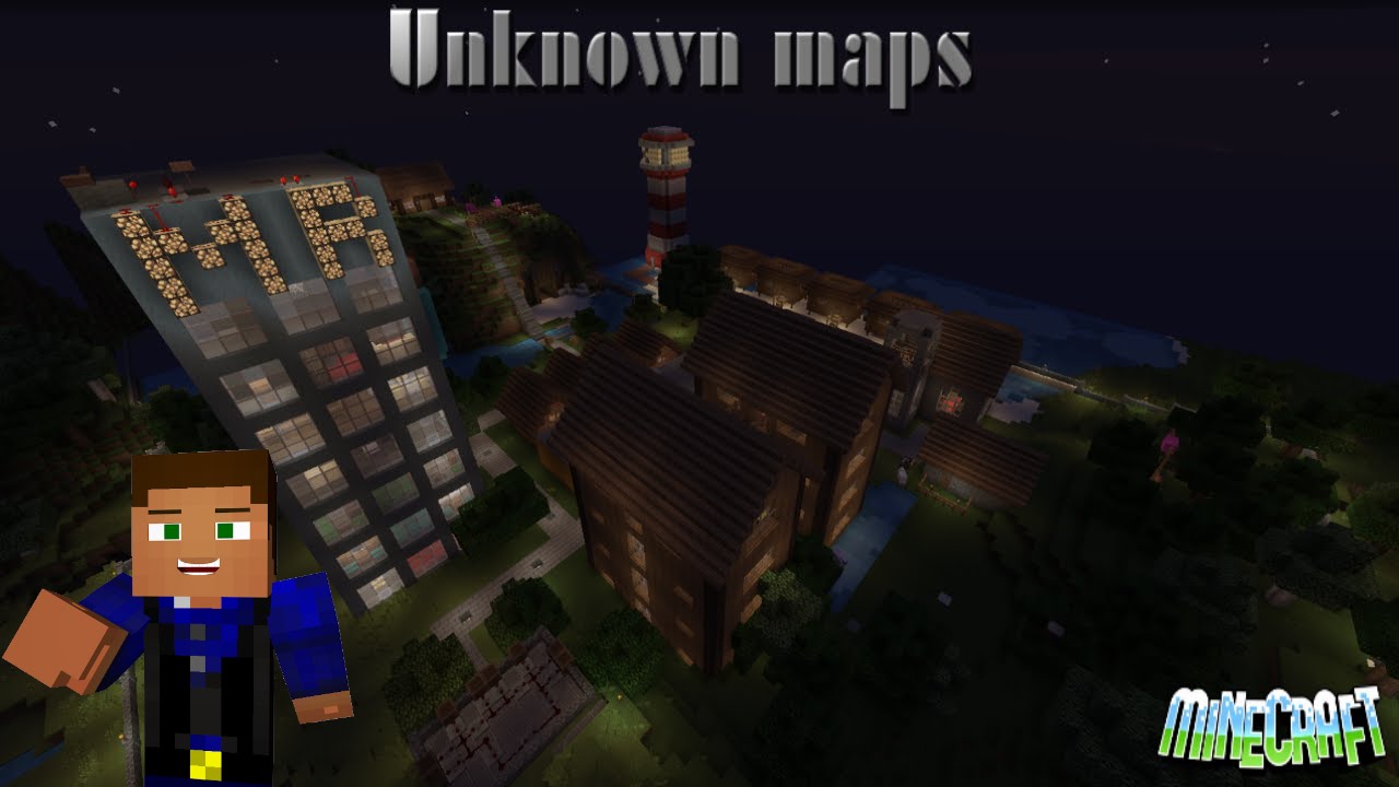 MINECRAFT, Unknown maps: Mark's Town Map1 Version 2.4.0 - YouTube