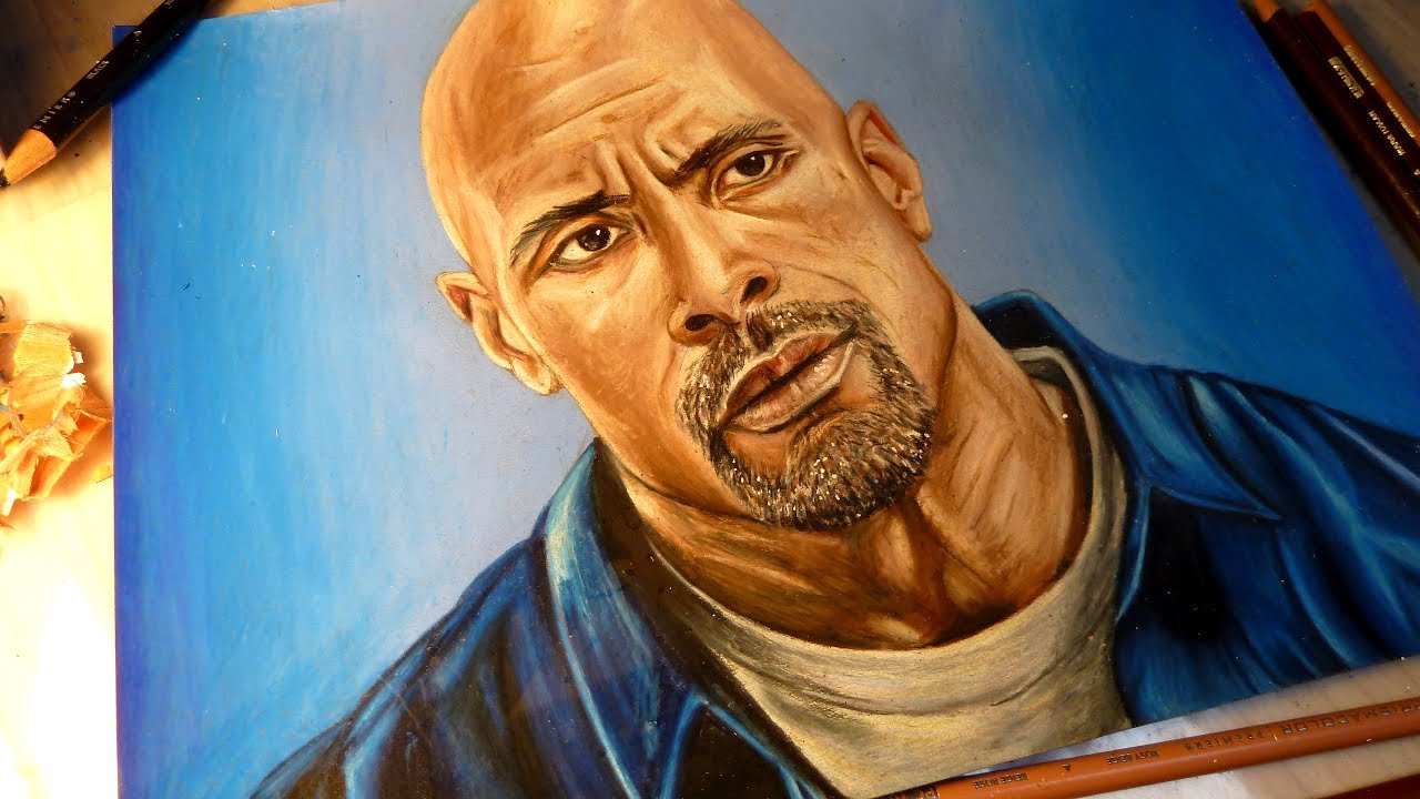 Drawing: Dwayne Johnson (The Rock) - YouTube