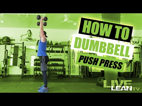 How To Do A DUMBBELL PUSH PRESS | Exercise Demonstration Video and ...