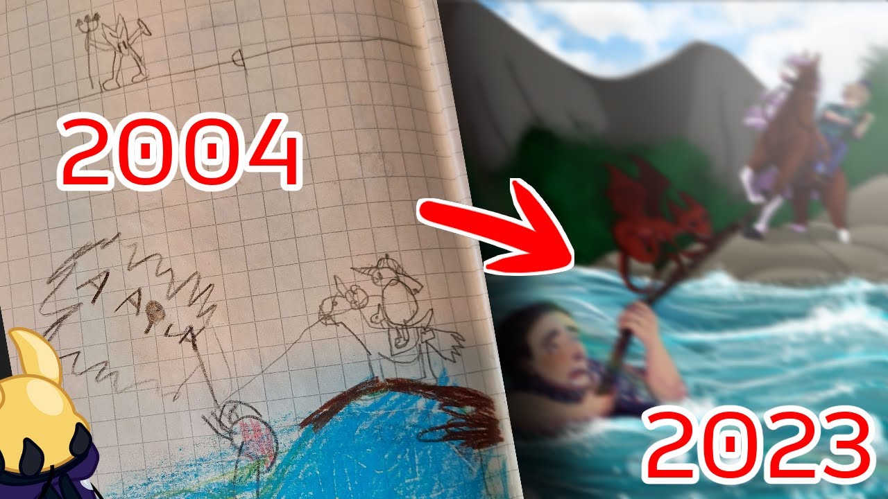 Redrawing My Old Art | OVER 19 YEARS OLD ART - YouTube