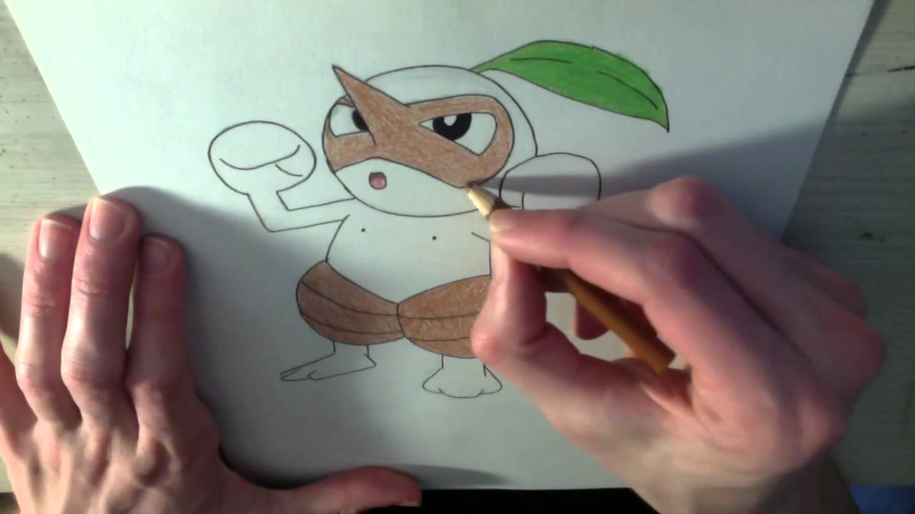 Drawing all the Pokemon: Number 274 Nuzleaf - YouTube