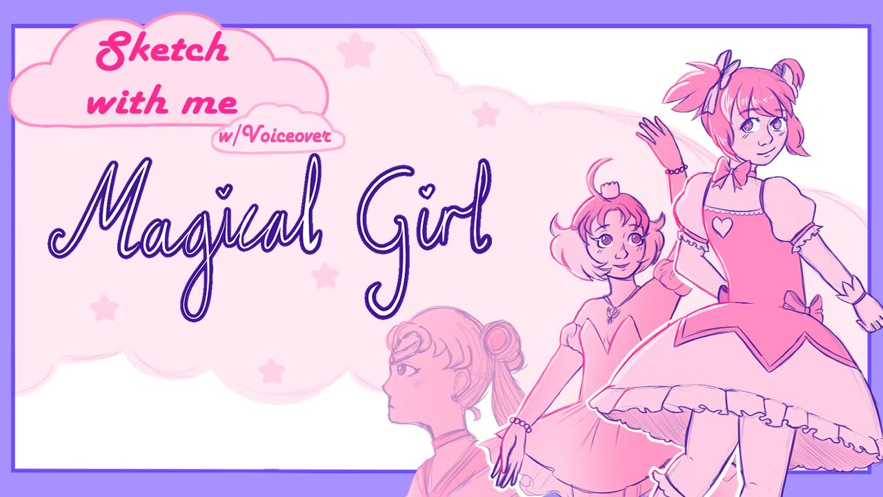 Magical Girls || Sketch with me - YouTube